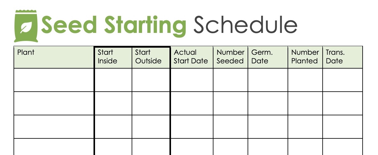 Seed Starting Plans – Dad Gardener